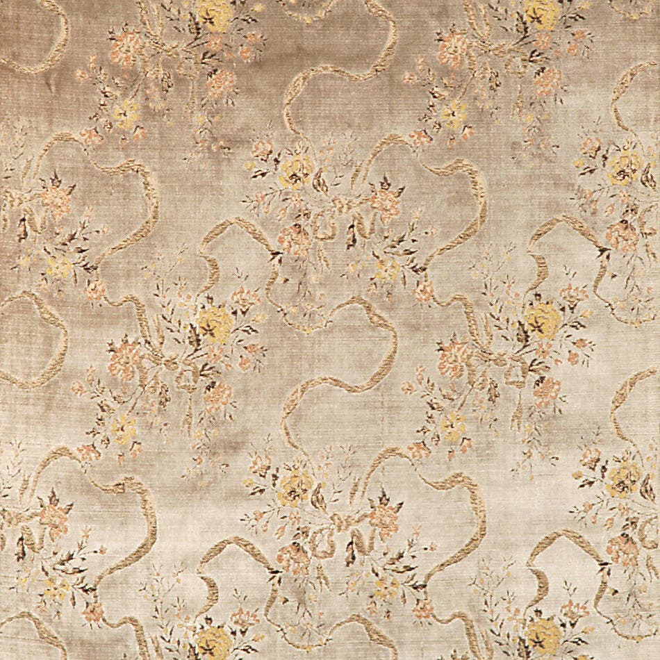 Golden ribbon. Hand woven cut velvet. Rubelli
