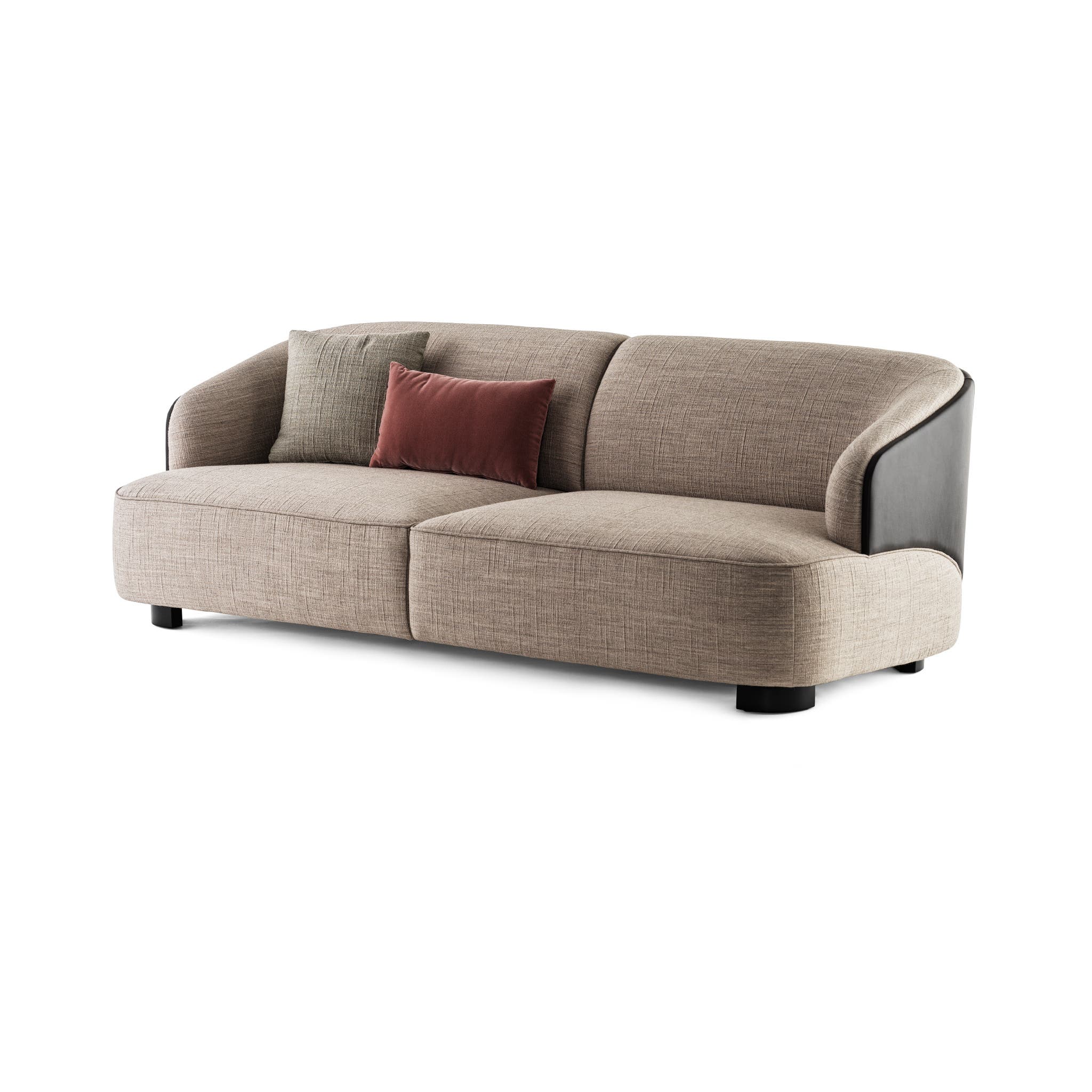 Velour sofa 210-lago leather outside. Rubelli Casa