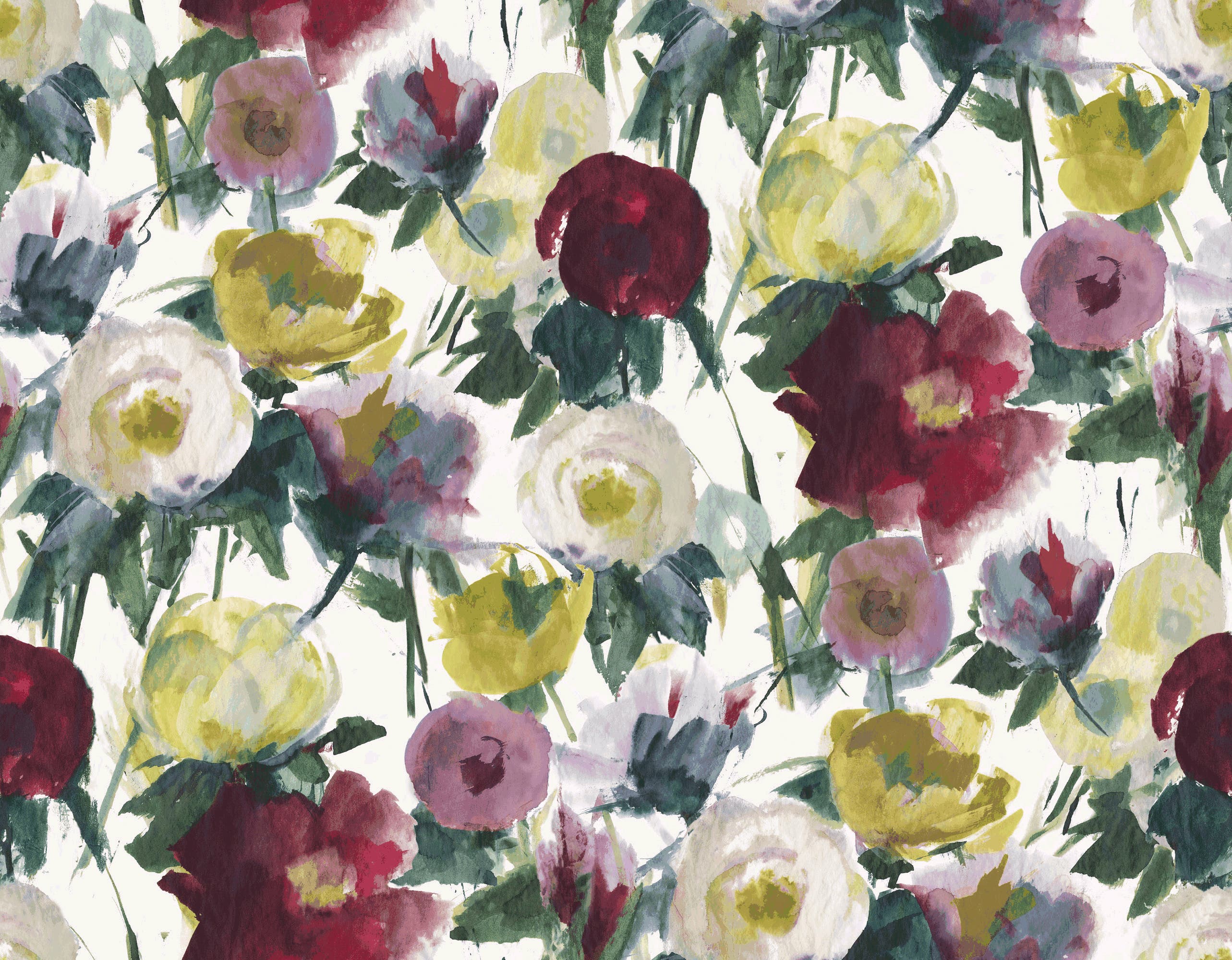 Pardes. Printed fabric on satin ground. Rubelli